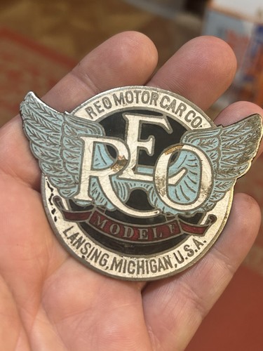 WW1 Era Antique REO Red Motor Car Co. Radiator Grill Emblem | eBay