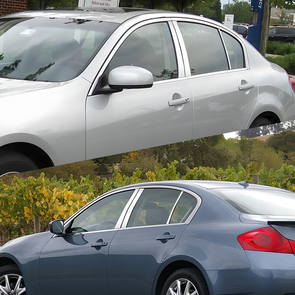 For Infiniti G35 G37 2002-2013 6X Chrome Pillar Post Door Window Cover ...