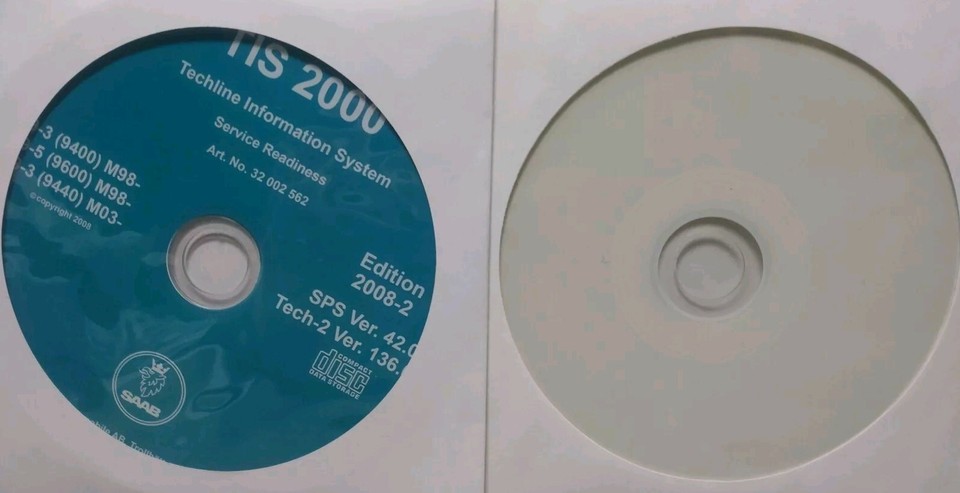 SAAB Programming TIS2000 Software Pass Thru Tech 2 OEM CD COPY ONLY ...