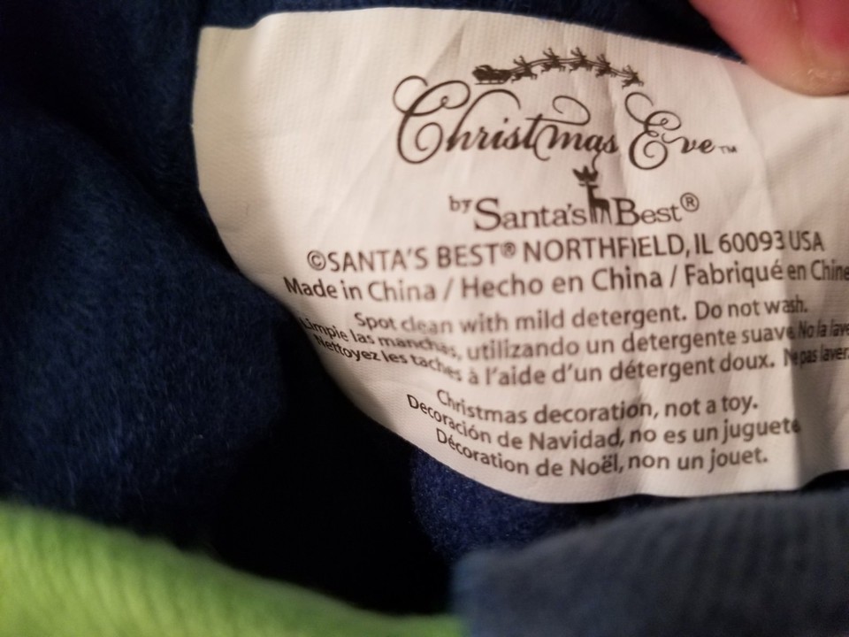 Christmas Eve by Santa's Best Red White Blue Green Baseball Christmas ...