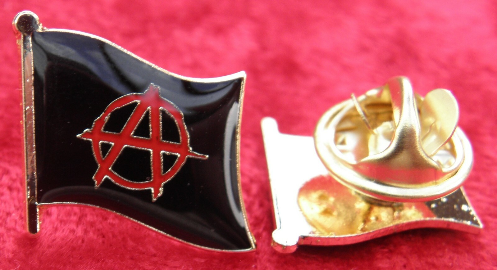 Anarchy Flag Lapel Pin Badge Anarchist Anarchism Symbol A Sign Punk ...