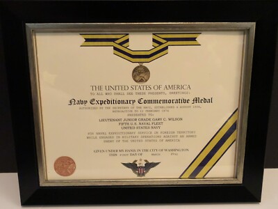 NAVY EXPEDITIONARY COMMEMORATIVE MEDAL CERTIFICATE (Type-2) w/ Free ...