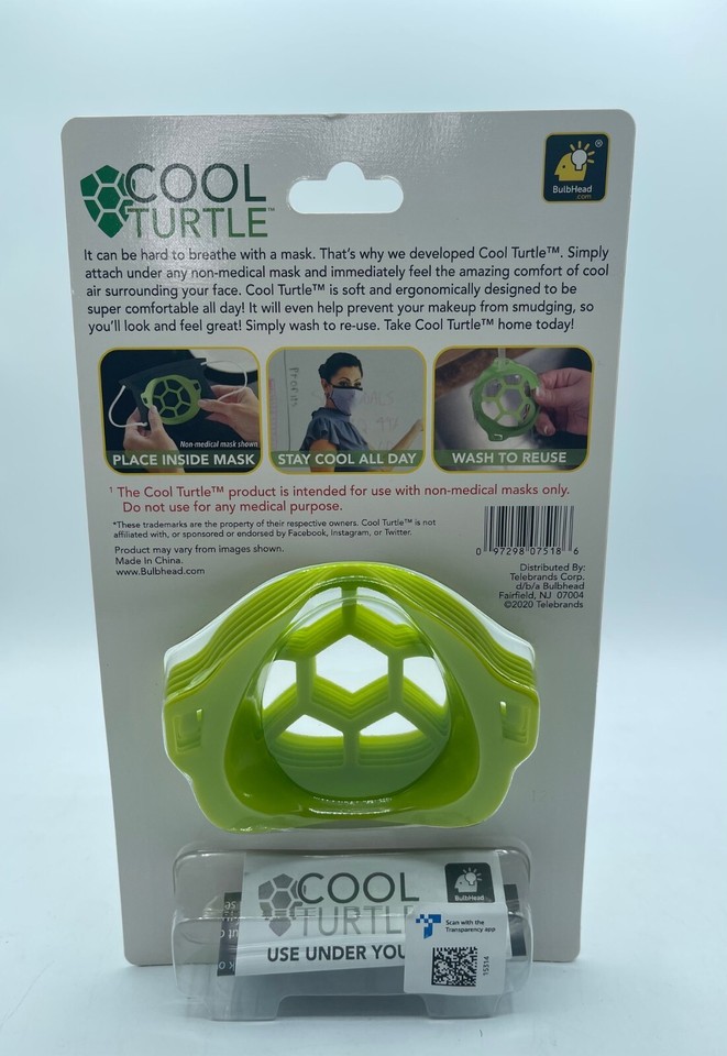 (6-Pack) COOL TURTLE Face Mask Enhancer - Breathe Easy, Stay Cool, Wash ...