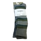 Goodfellow & Co Boot Crew Socks 2-Pack Green Gray Stripes Soft Comfy ...