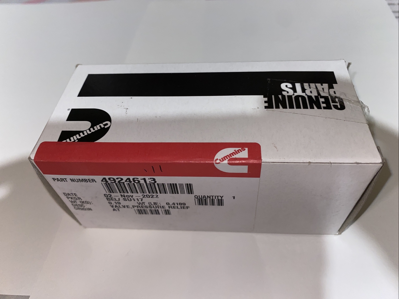 Cummins Valve Pressure Relief 4924613 for sale online | eBay