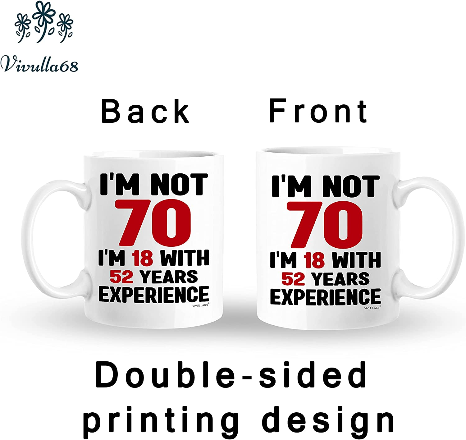 70th Birthday Gifts - Turning 70 Mug (11oz), Men Women, 1953 Birthday ...