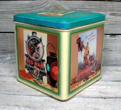 Vintage 1989 RED MAN Chewing Tobacco Tin Limited Edition Pinkerton ...