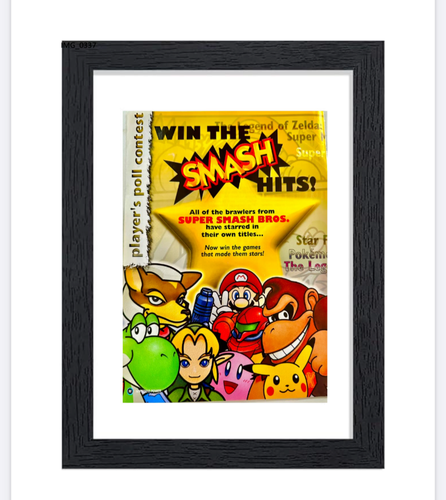 Vintage Framed Print Ad Wall Art 11x14 Nintendo 64 Super smash bros ...