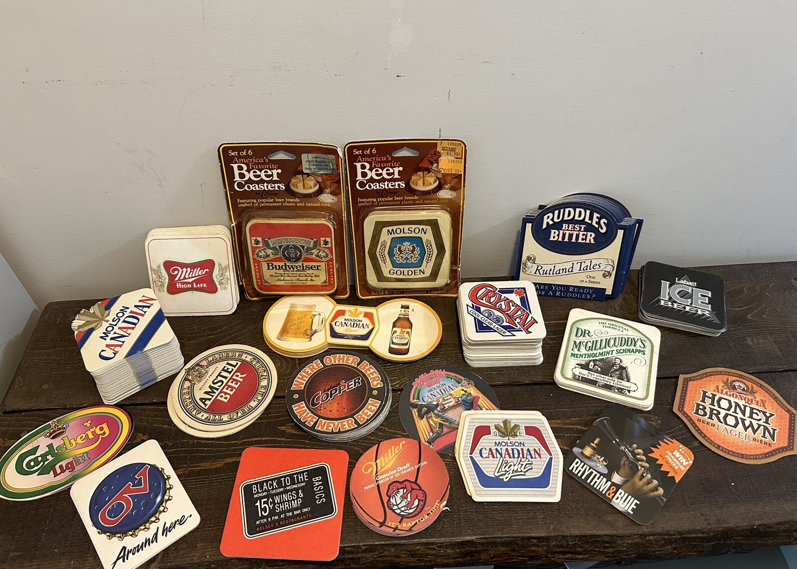 Large 158pc Lot Of Vintage Beer Lager Coasters Molson, Labatt, Raptors ...