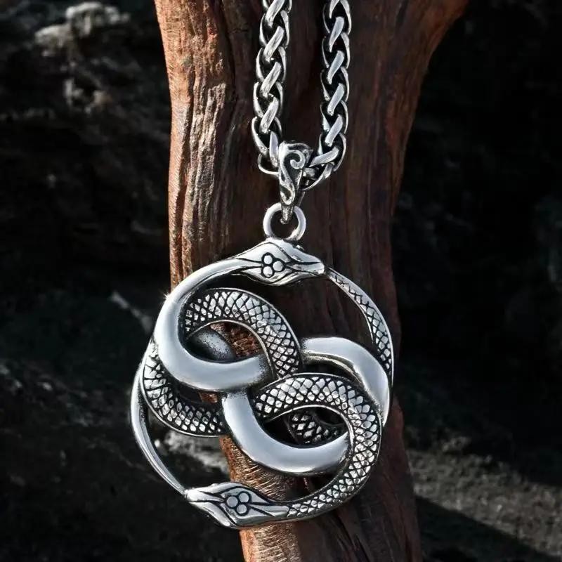 the Never Ending Story Snake Ouroboros Nordic Talisman Two Snakes Auryn ...