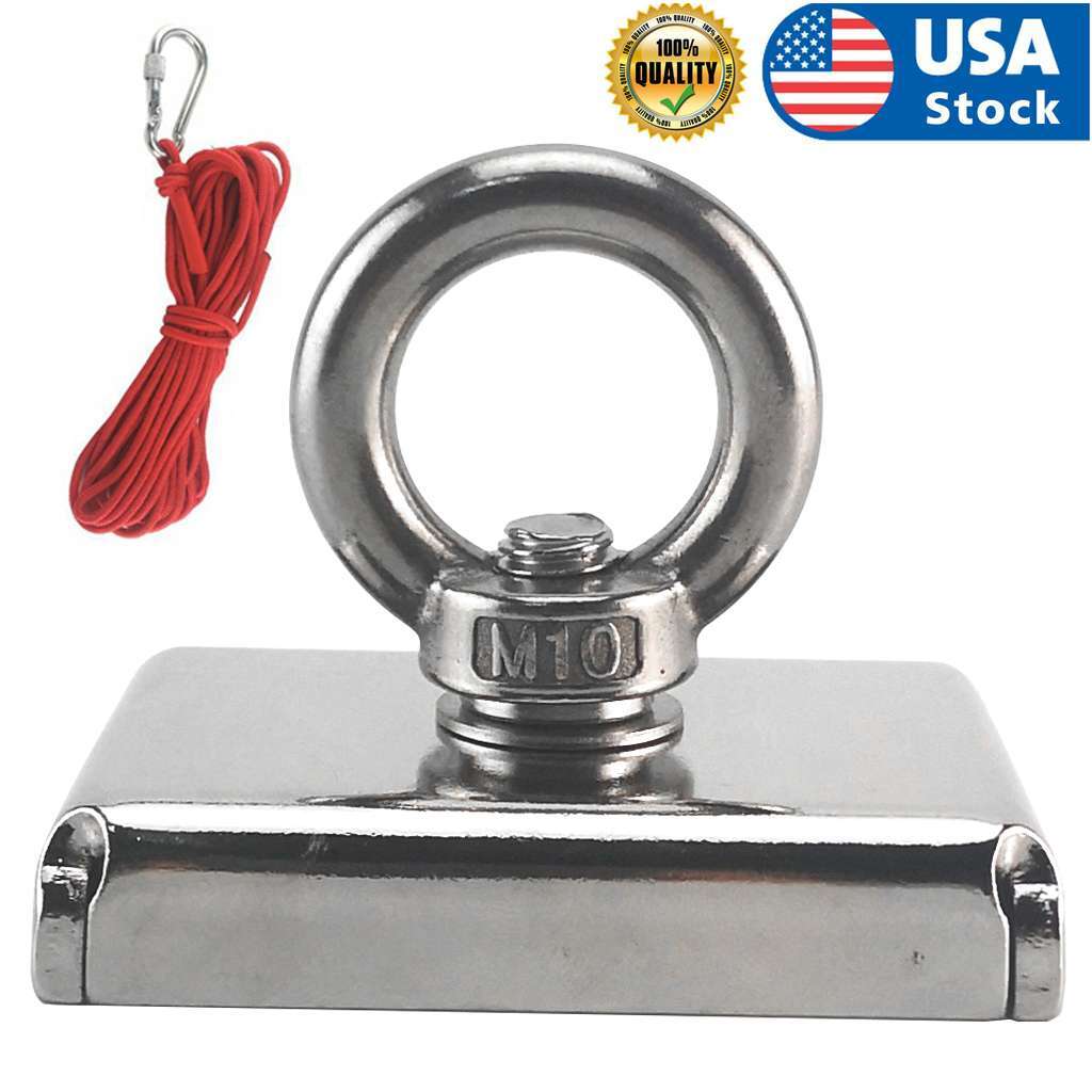 700 Lbs Fishing Magnet Kit Pull Force Strong Neodymium Magnet ...