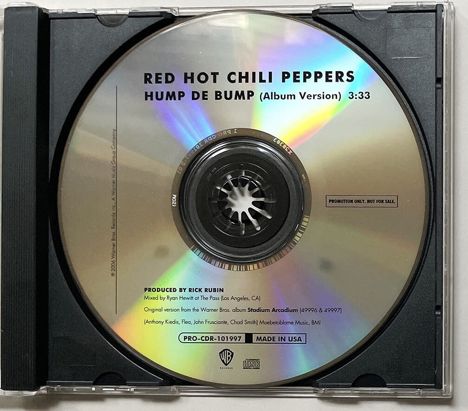 Red Hot Chili Peppers Hump De Bump Promo CD PRO-CDR 101997 RHCP | eBay