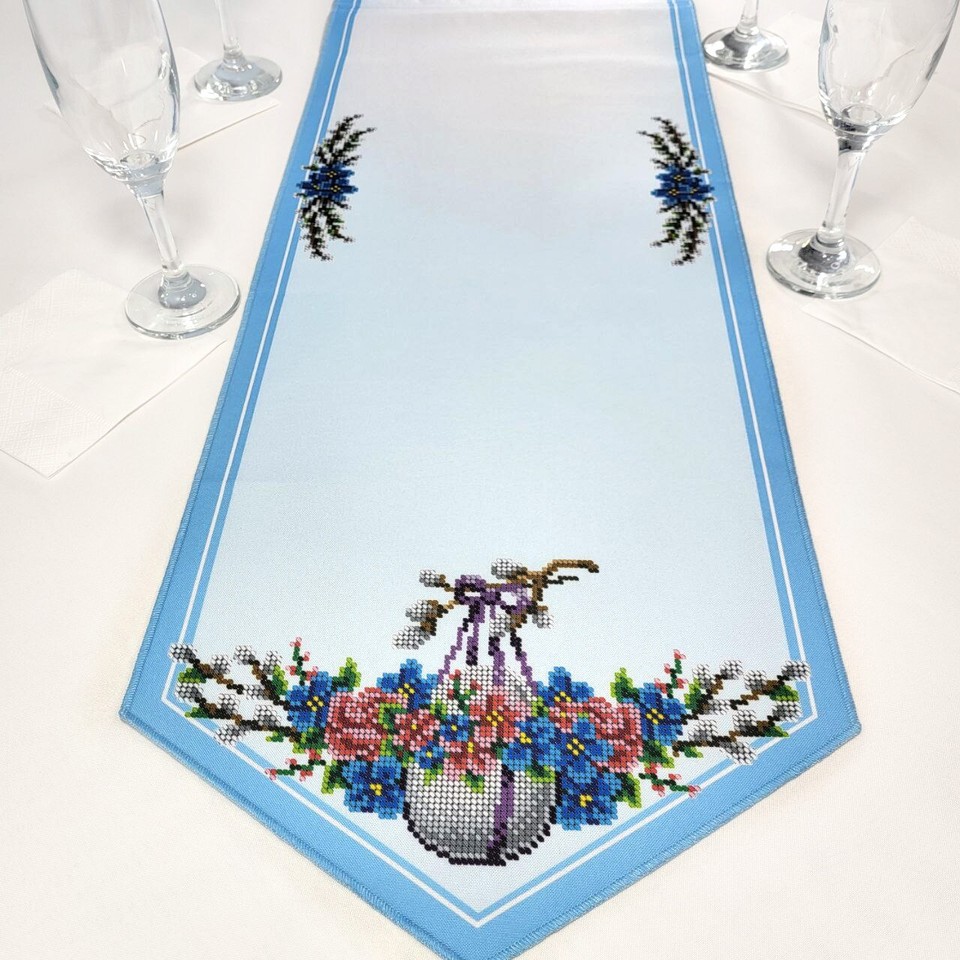 Easter Bead Embroidery Kit Needlepoint Decorative Table Linen Runner ...