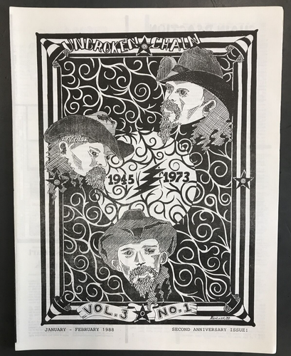 UNBROKEN CHAIN FANZINE-JANUARY/FEBRUARY 1988-VOL 3 # 1-SECOND ...