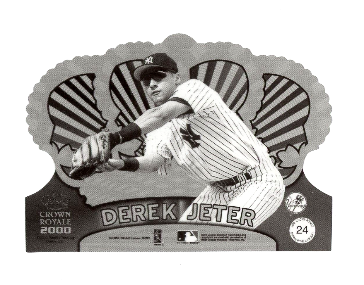 Derek Jeter HOF 2000 Pacific Crown Royale "Proofs" #24 (Die-Cut Photo ...