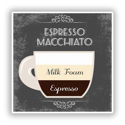 2 x Espresso Macchiato Coffee Shop Vinyl Sticker Business #7977Â | eBay UK