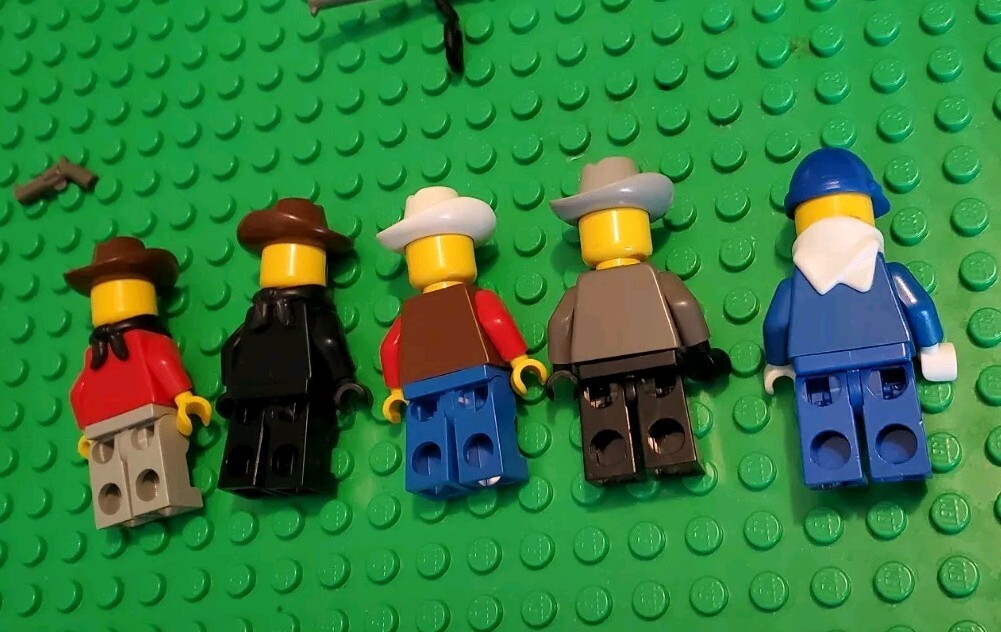 Vtg Lego Western 6799 Showdown Canyon 6716 Weapons Wagon Minifigure Lot ...