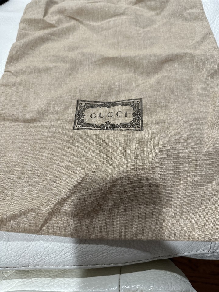 100% Auth GUCCI 8x17.5 dust bag shoes sleeper storage travel duster ...