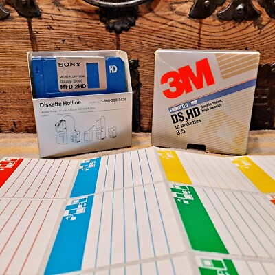 3M High Density 3.5" Diskettes 8 Pack IBM Formatted DS HD Floppy Disks ...