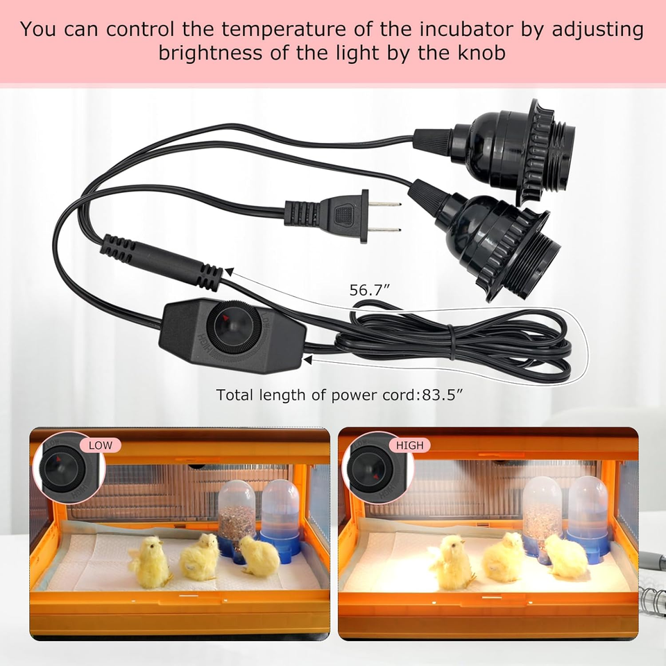 Chicken Brooder Box Kit w/ Heater Plate Thermometer for Chicks Ducks ...