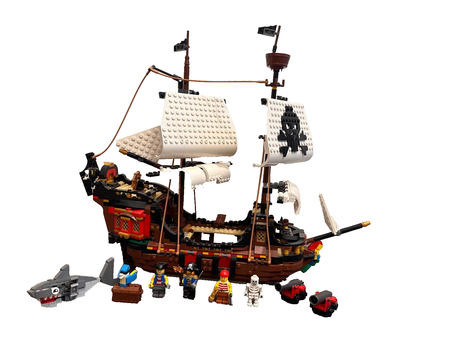 USED LEGO CREATOR 3 in 1 Pirate Ship (31109)- 100% Complete w/ minifigs ...