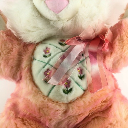 Dan Dee Hoppy Hopster Plush Easter Bunny Rabbit 27" Pink Peach Flowers ...