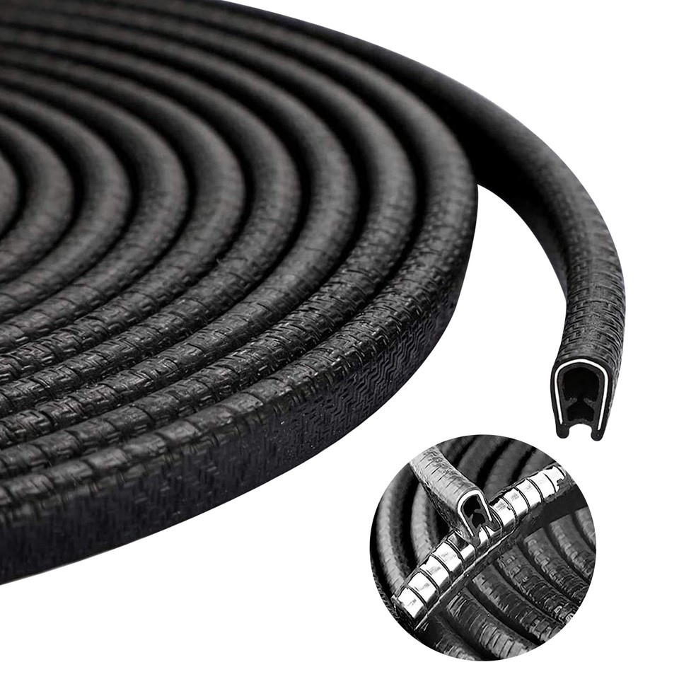 Rubber Edge Trim Guard U Shape Edge Seal Strip with Embedded Metal ...