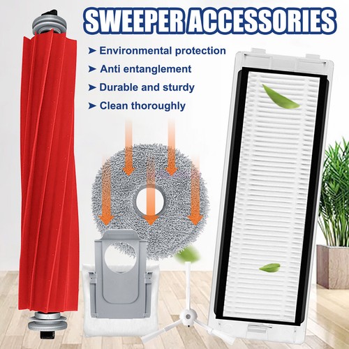 NEW Roller Brush Filter Mop Dust Bag For Roborock P10 / Robo Rock Q ...