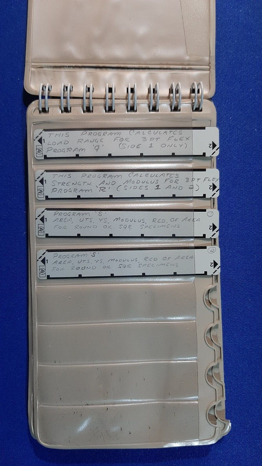 HP Magnetic Program Card Holder Case for 41 67 97 Calculators with 4 ...