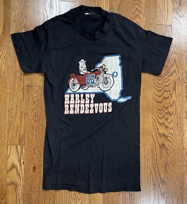 Vintage 80s Harley Davidson Harley Rendezvous Single Stitch Men’s S | eBay