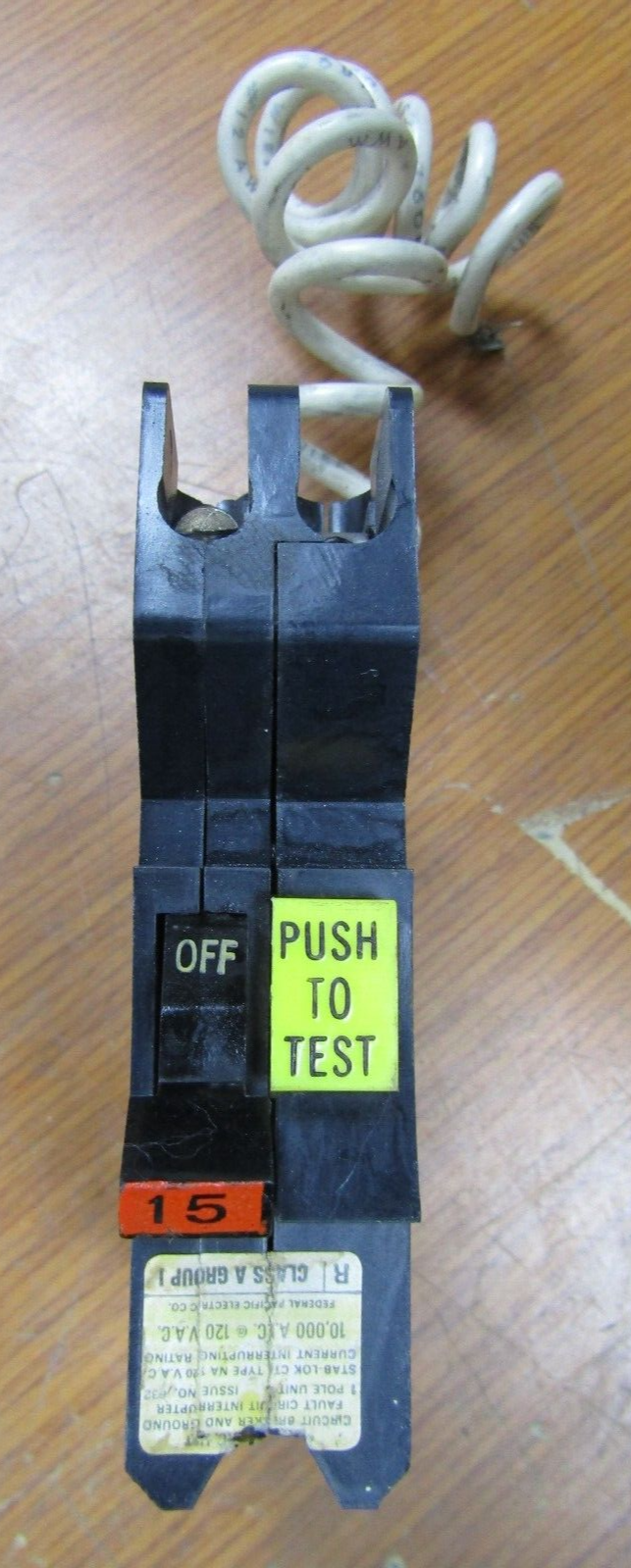 💥FEDERAL PACIFIC 15 AMP STAB-LOK GFI CIRCUIT BREAKER 2 POLE 120 VAC ...