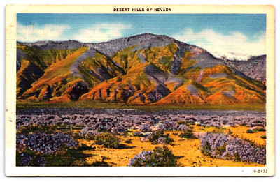 Postcard Desert Hills of Nevada 1947 B2 | eBay