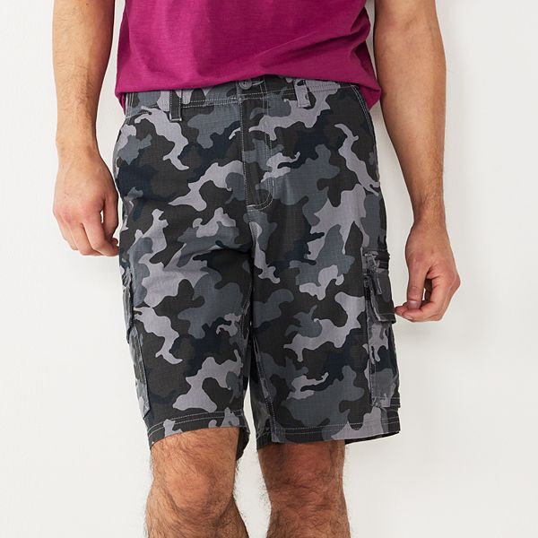 SONOMA+MENS+RIPSTOP+CARGO+SHORT+SZ+40+CAMOUFLAGE+STRETCH+10%22+INSEAM ...