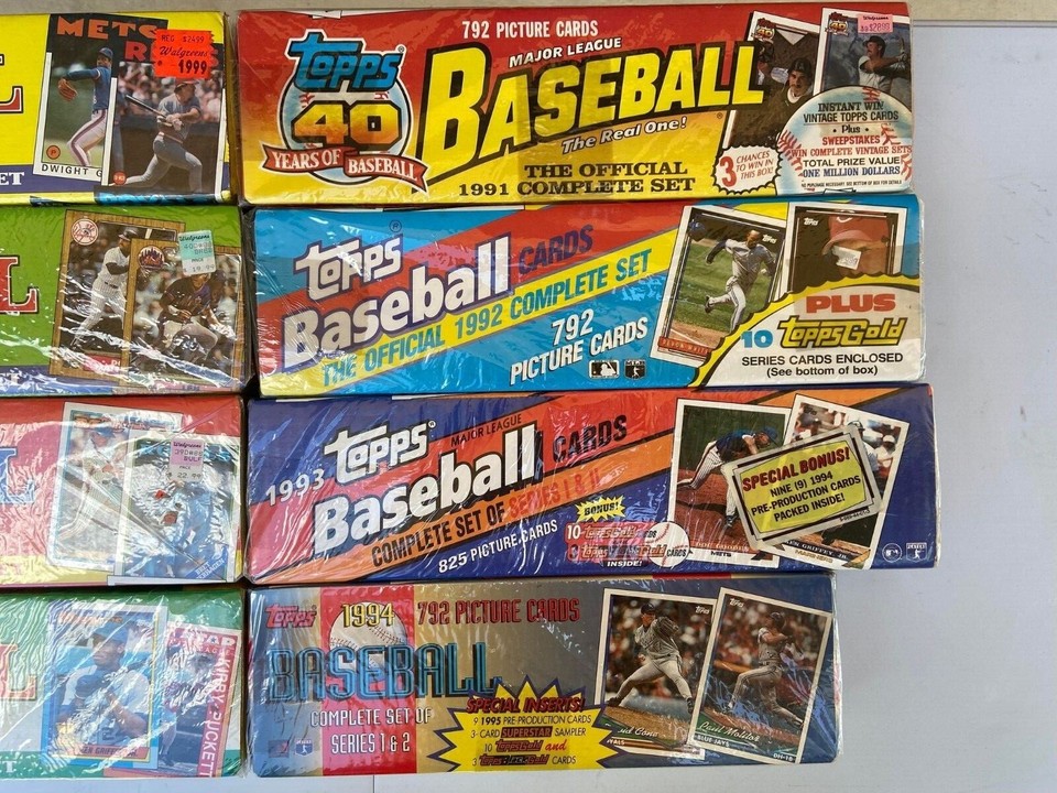 1980 THRU 2024 MLB COMPLETE SETS TOPPS BASEBALL FACTORY SEALED SETS | eBay