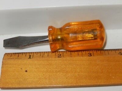 VINTAGE OXWALL 3.5" STUBBY FLATHEAD SCREWDRIVER | eBay