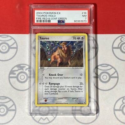 PSA 7 Tauros 16 2004 Pokemon Ex Fire Red & Leaf Green Holo 1973 | eBay