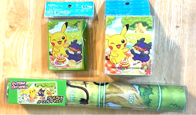 Pokemon Deck Shield 64 Sleeves & Deck Case & Playmat Pikachu Morpeko ...