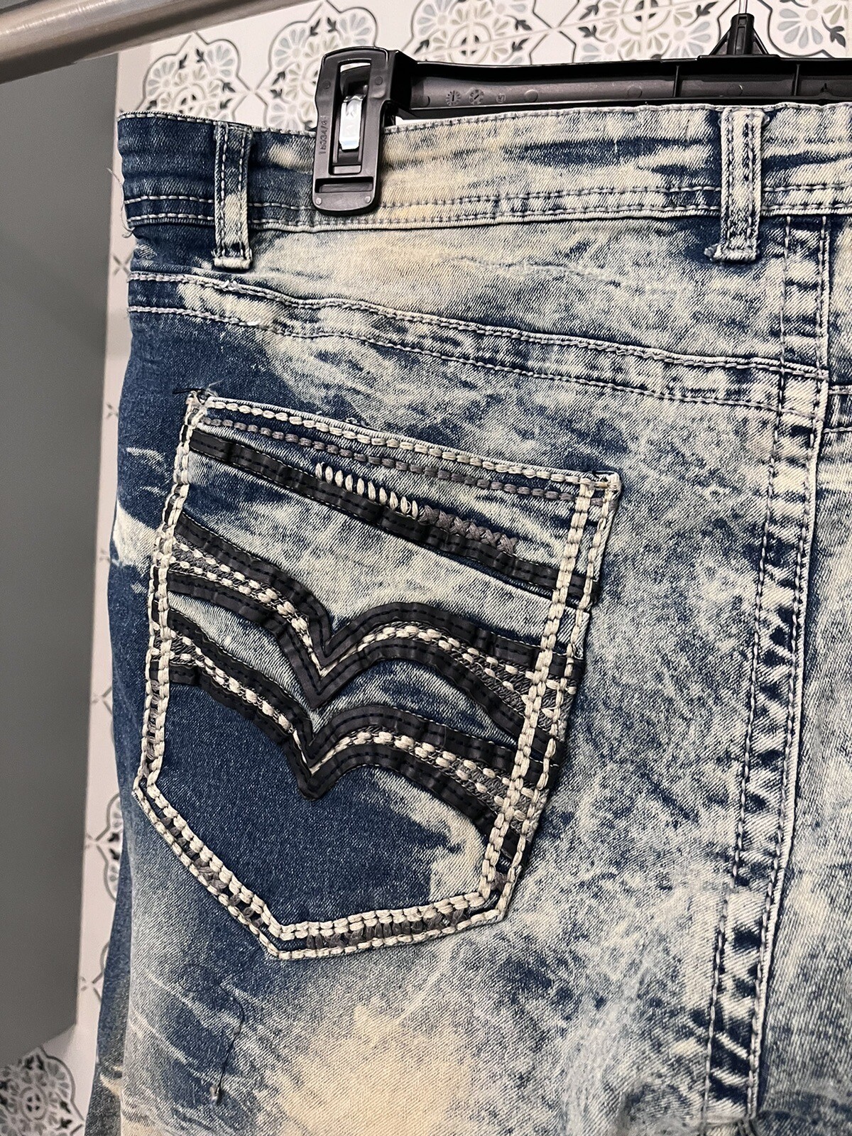 Red Ape Jeans Men’s 42 X 30 Extreme Acid Wash Vintage… - Gem