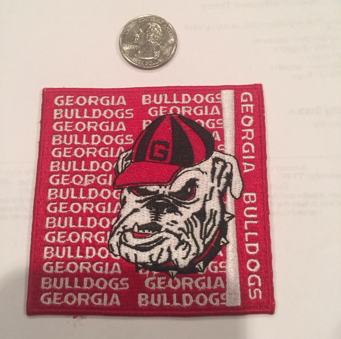 UGA GEORGIA BULLDOGS VINTAGE Embroidered Iron On Patch 3.5" x 3.5" | eBay