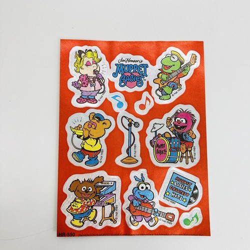 Vintage 80s 1989 Muppet Babies Full Foil Sticker Sheet Jim Henson’s ...
