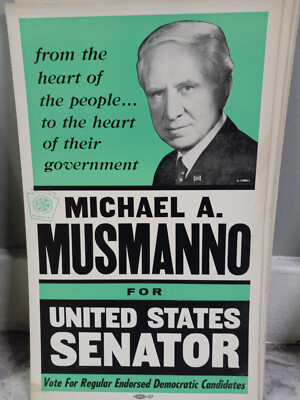 Vintage Campaign Poster (Pittsburgh) 60's Letterpress - Michael ...