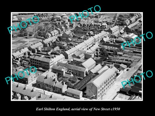 OLD 6 X 4 HISTORIC PHOTO OF EARL SHILTON ENGLAND AERIAL VIEW OF NEW St ...