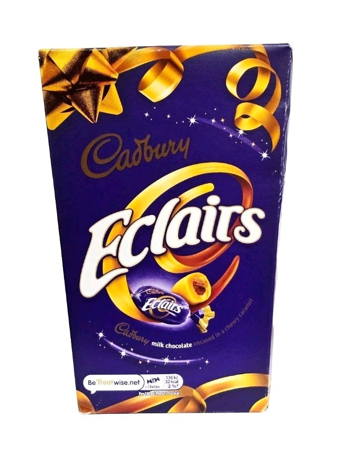 CADBURY Eclairs Gift Box 350g Milk Chocolate Sweet Caramel NEW FREE ...