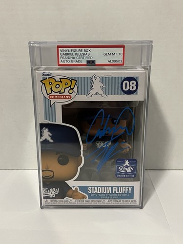 Gabriel Iglesias Signed Funko Pop Stadium Fluffy PSA 10 Blue Jersey Gem ...