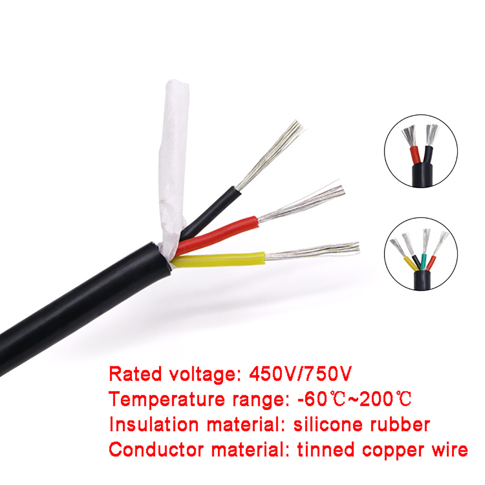Extra Weich Silikon Mantelleitung Elektroleitung Stromkabel Netzkabel ...