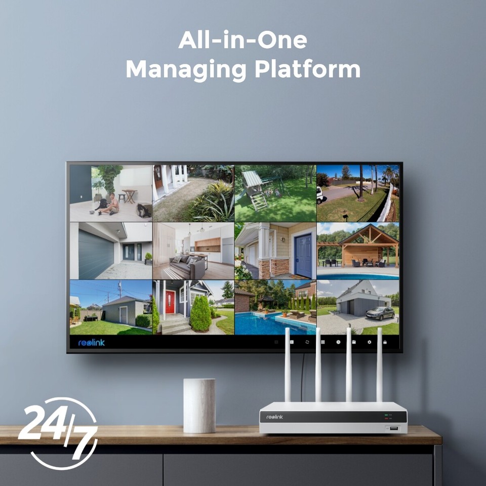 Reolink RLN12W 4K Wireless WIFI NVR Video Recorder for IP Security ...