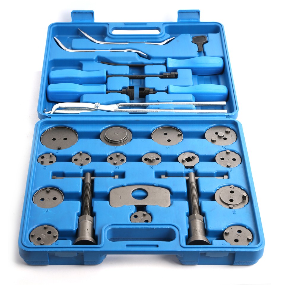 18pc Brake Caliper Tool Set & 8 Pc Drum Brake Tool Kit Removal ...