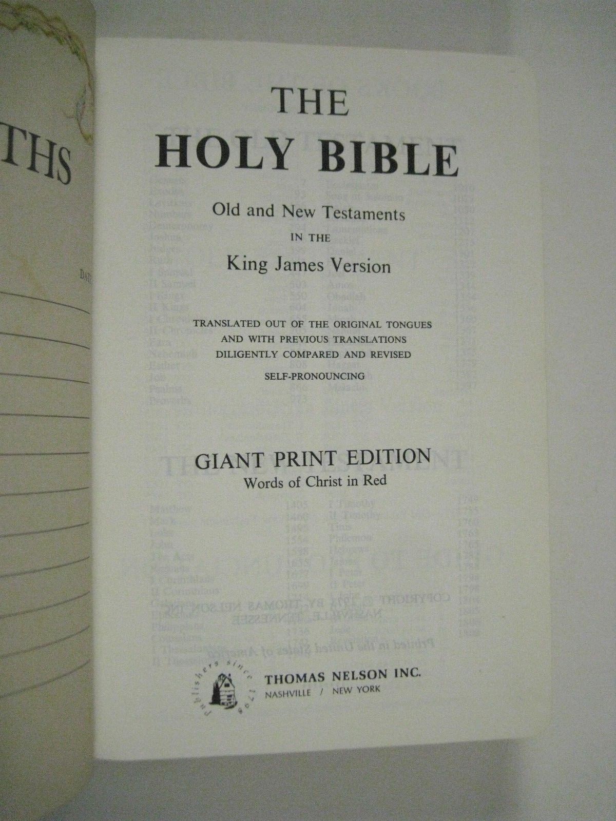 Holy Bible Old and New Testament KJV Giant Print Red Letter Edition ...