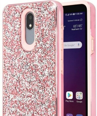 LG K30 2019 / X320 - Hard Hybrid Armor Case Rose Gold Pink Diamond ...