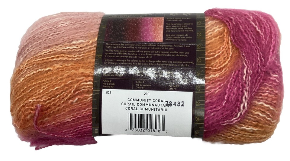 Lion Brand Shawl in a Ball Yarn "Community Coral" 1 Skeins #1958 | eBay